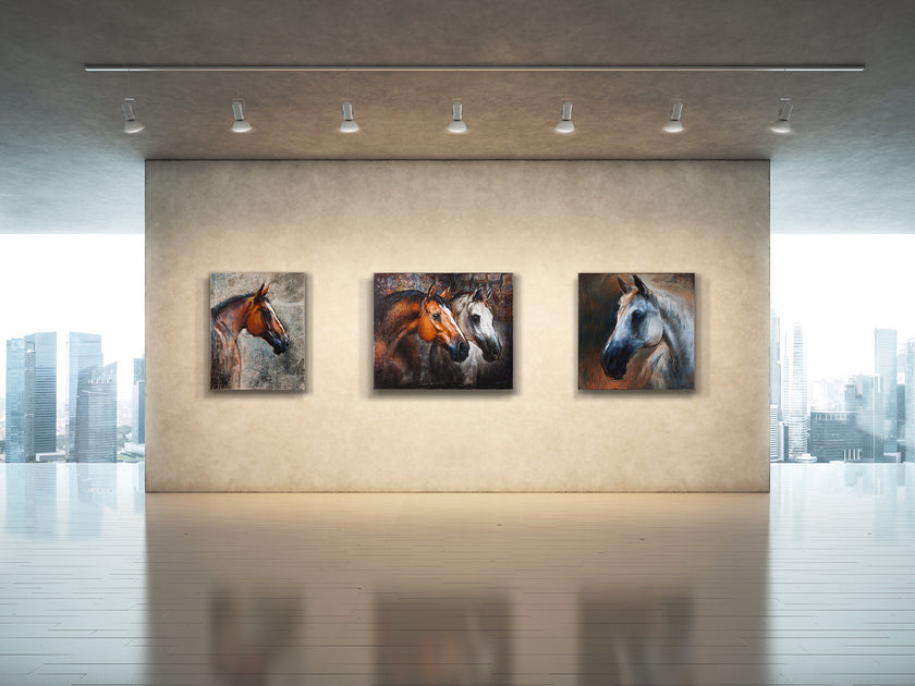 Two horses, three paintings. "Love story" by Alexey Klimenko ...