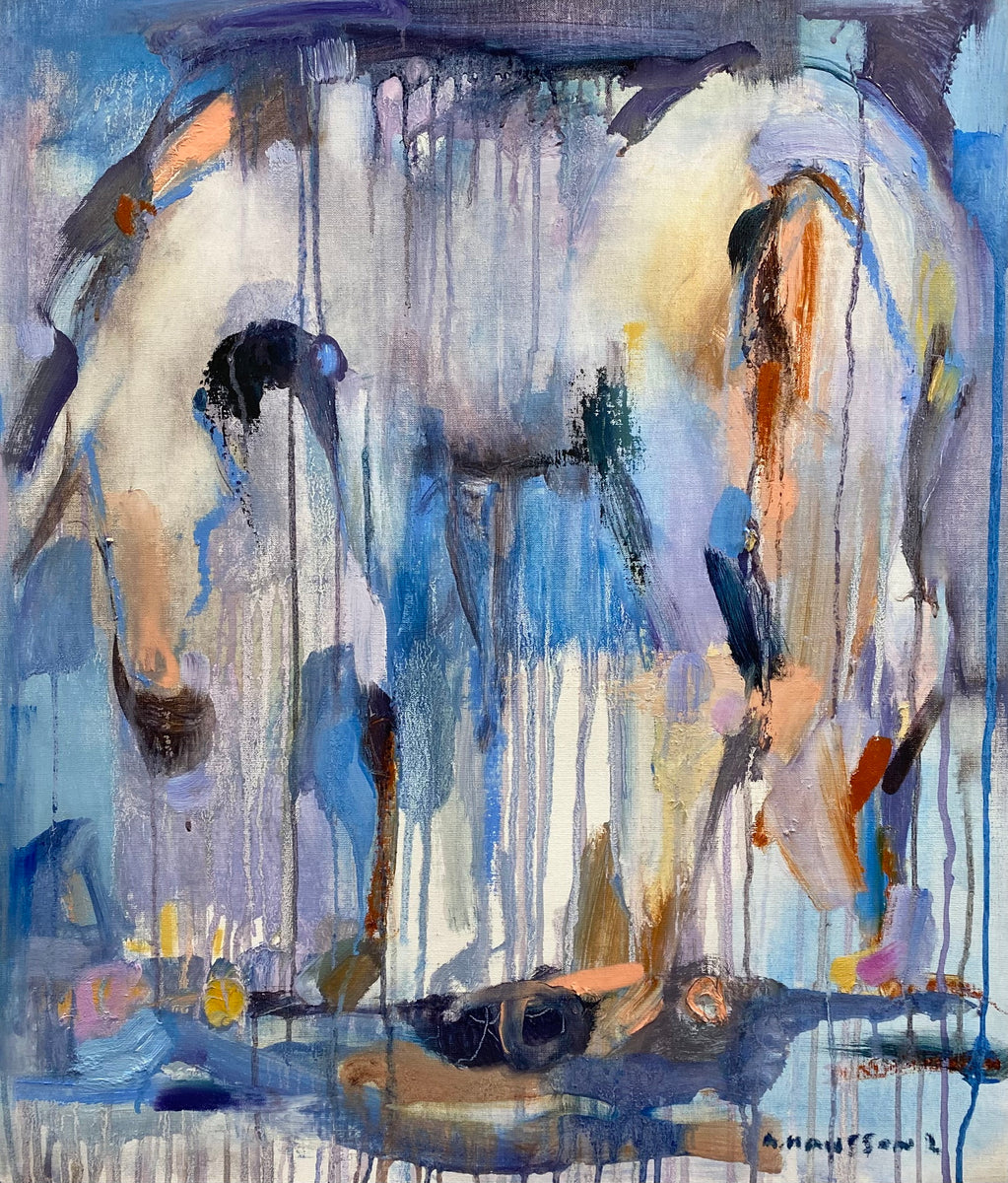 "Blue summerhorse" oil on canvas equestrian painting by Anne Hansson ...