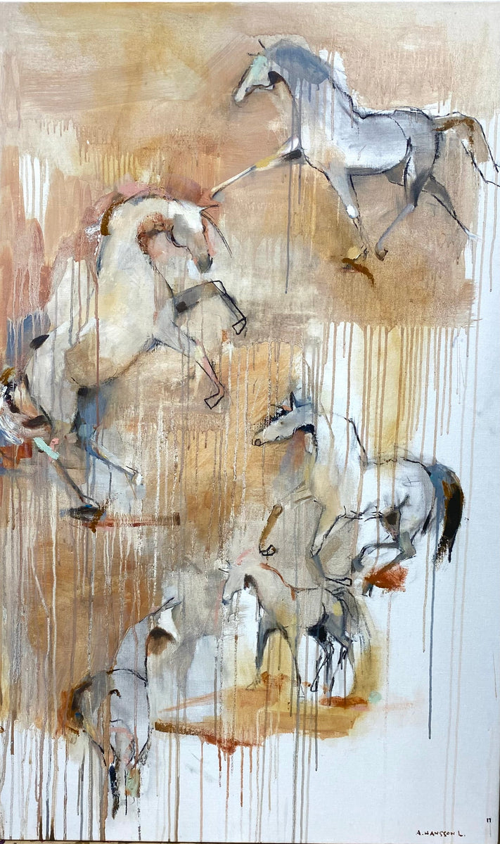 "In the Pasture 1" oil on canvas equestrian painting by Anne Hansson ...