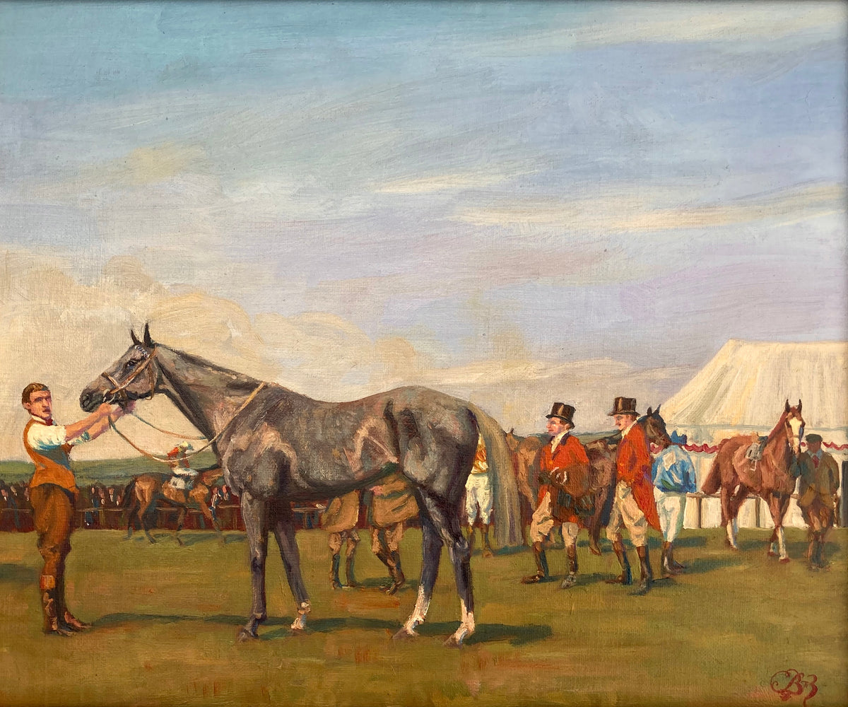 "Parham Point to Point" oil on canvas equestrian painting by Beatrice ...